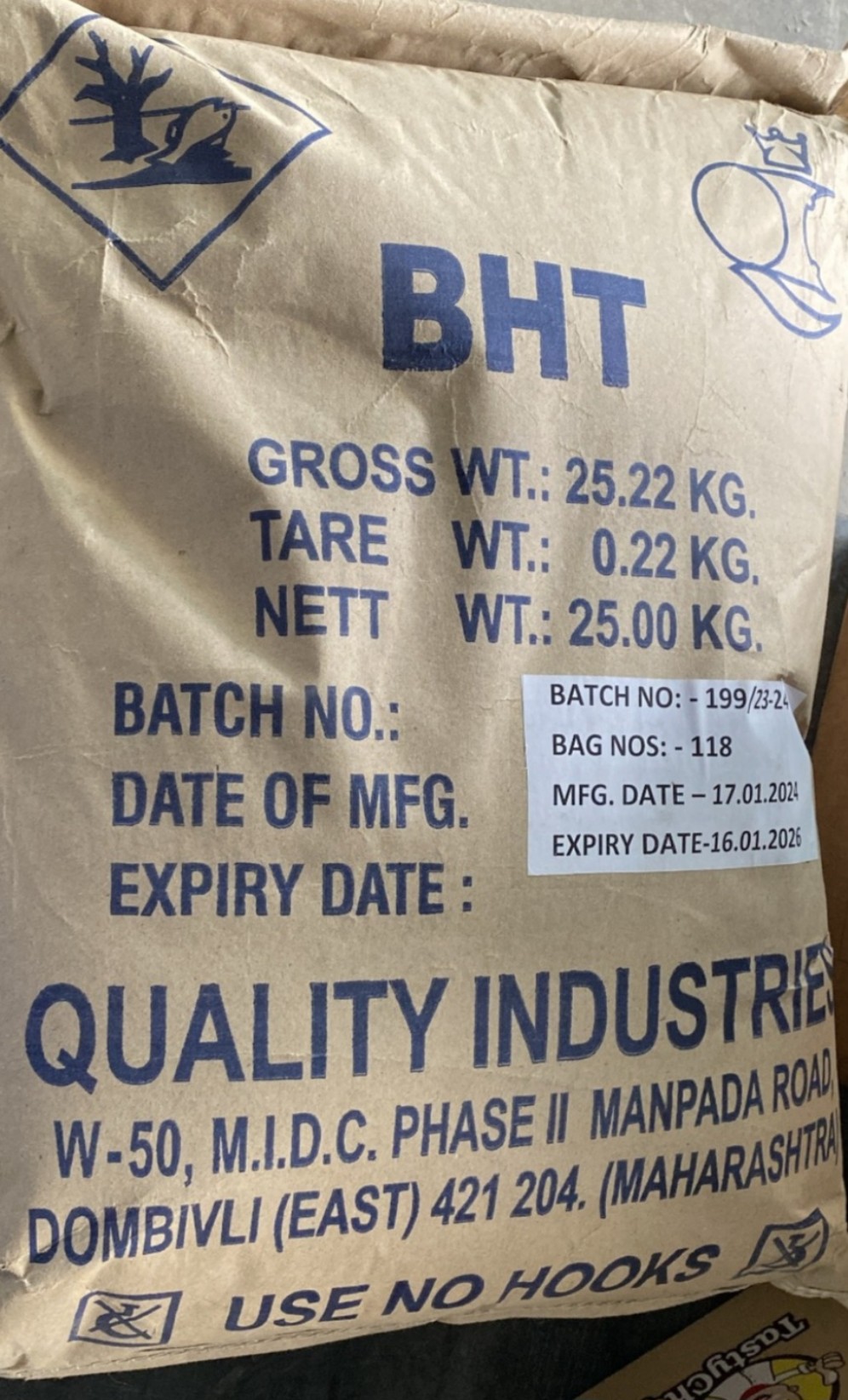 BUTYLATED HYDROXYTOLUENE – BHT CHỐNG OXY HÓA DẦU - Phụ gia thực phẩm ...